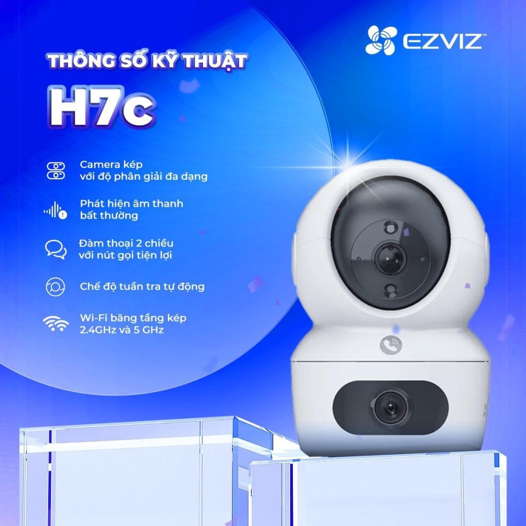 Camera WiFi 2 Mắt EZVIZ H7C 4MP + 4MP Trong Nhà Thông Minh CS-H7c-R100 ...